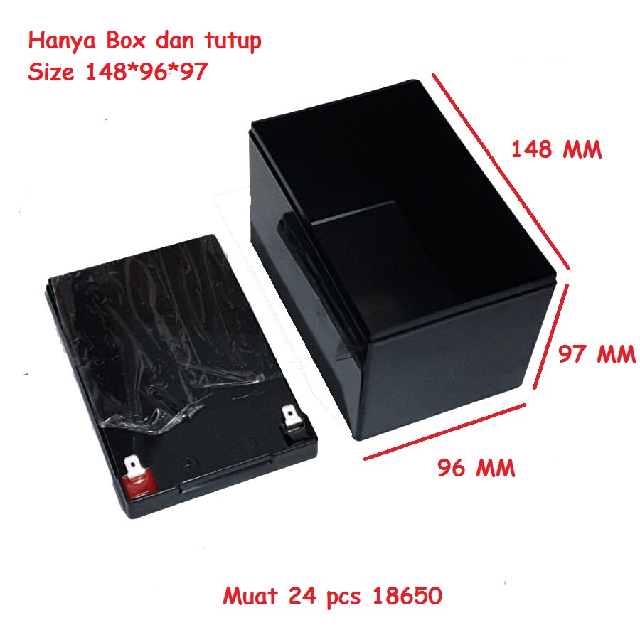 Jual Box Diy Baterai AKI RaKitan Lithium ion Lion 18650 12V 24V 36V 48V ...