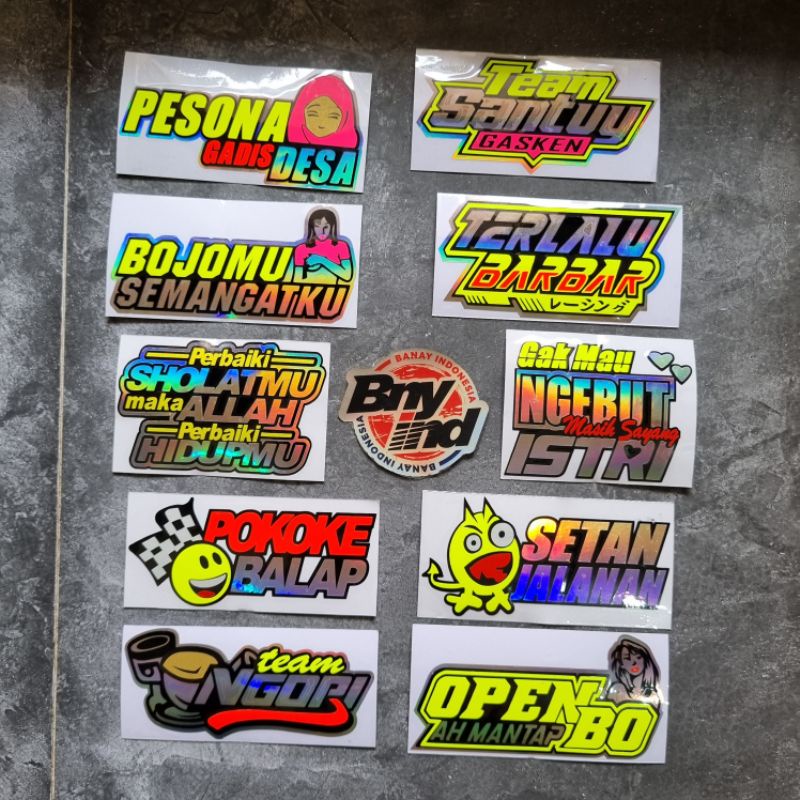 Jual STICKER Stiker TEAM SANTUT TEAM NGOPI PESONA GADIS DESA DLL ...