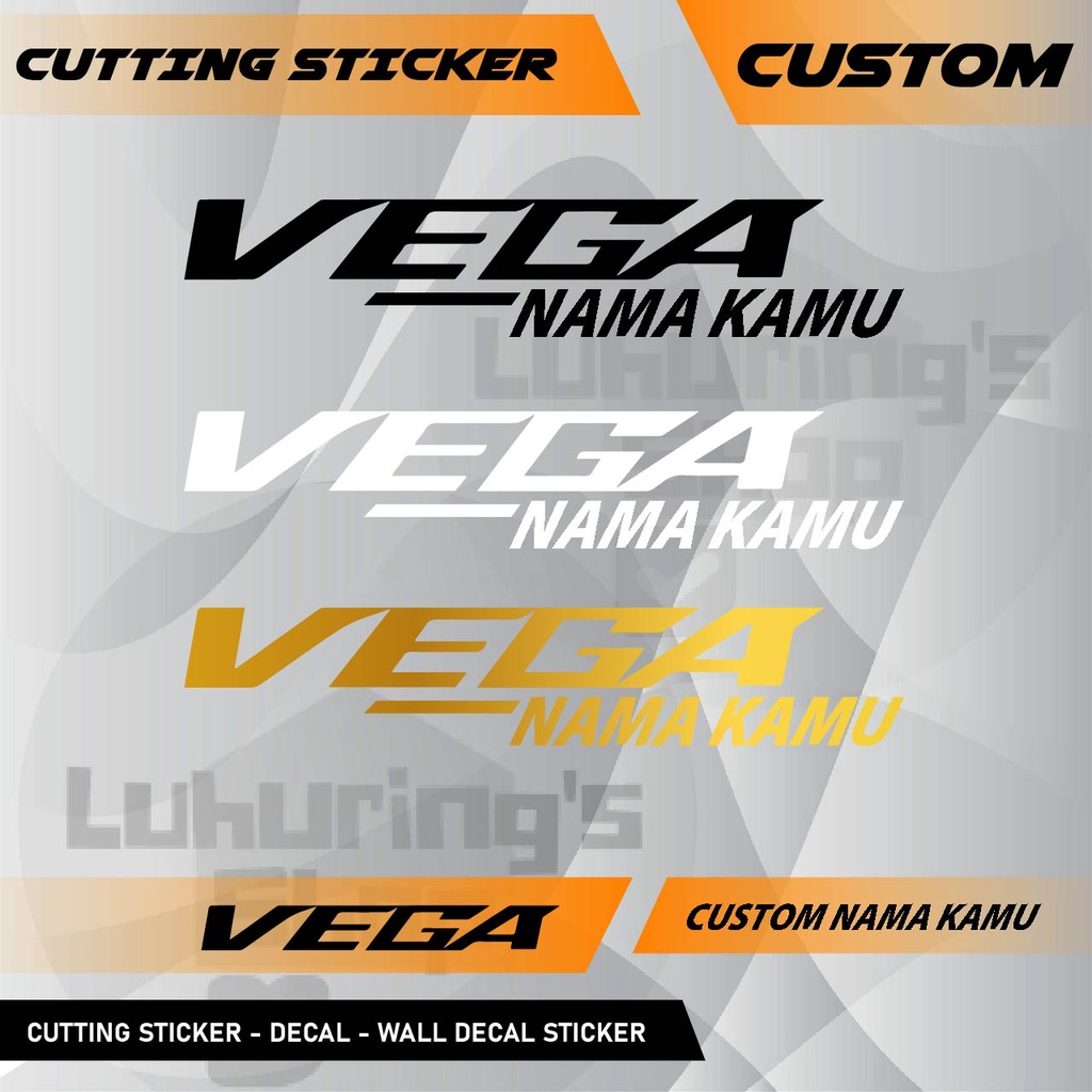 Jual Stiker Viral vega Custom Nama | Shopee Indonesia