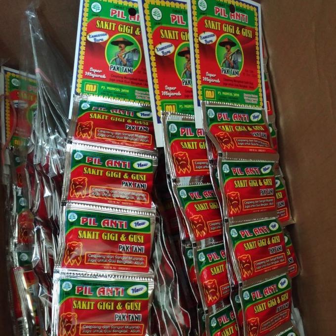 Jual Obat Sakit Gigi , Pil sakit gigi Pak Tani ORIGINAL | Shopee Indonesia