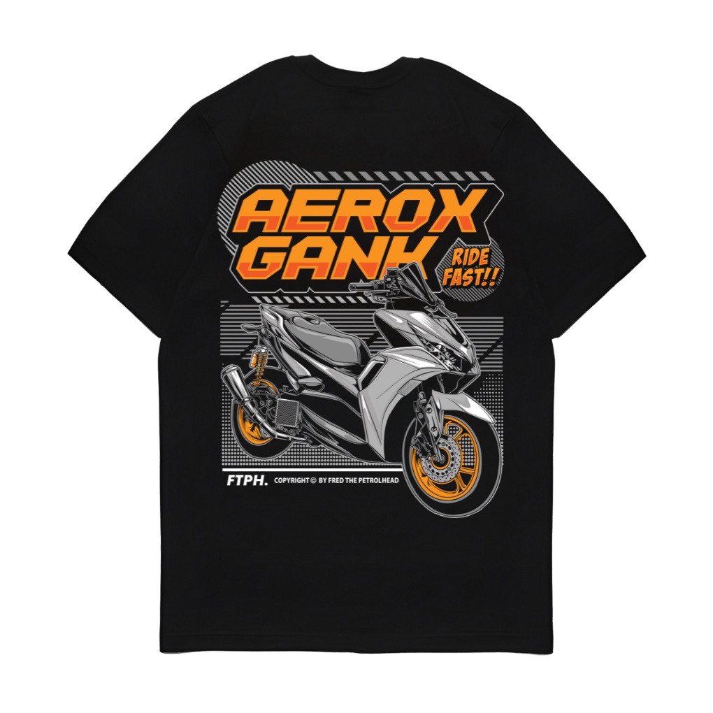 Jual Tshirt Motor Kaos Baju Atasan Yamaha Aerox Gank FTPH Original Pria Wanita Unisex Terbaru ...