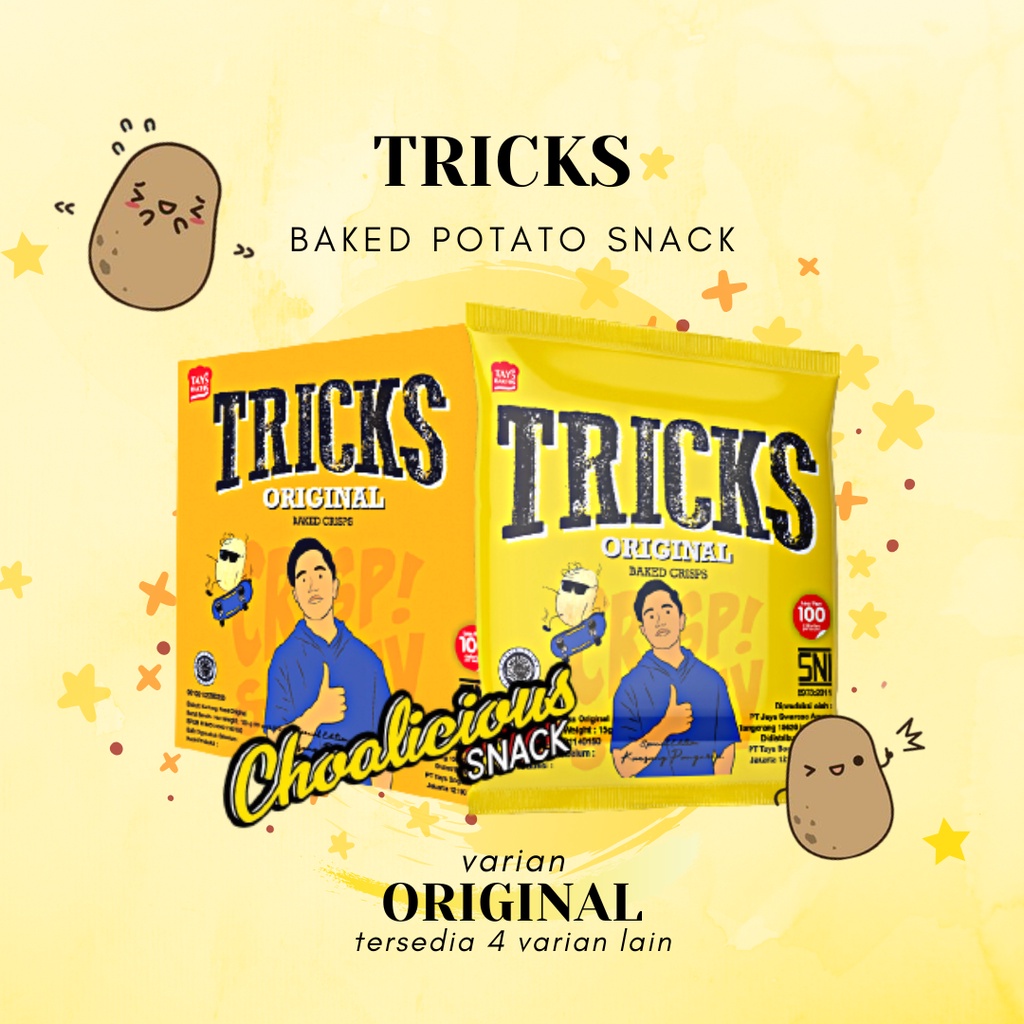 Jual SNACK TRICKS BAKED POTATO CRISPS ORIGINAL | Shopee Indonesia