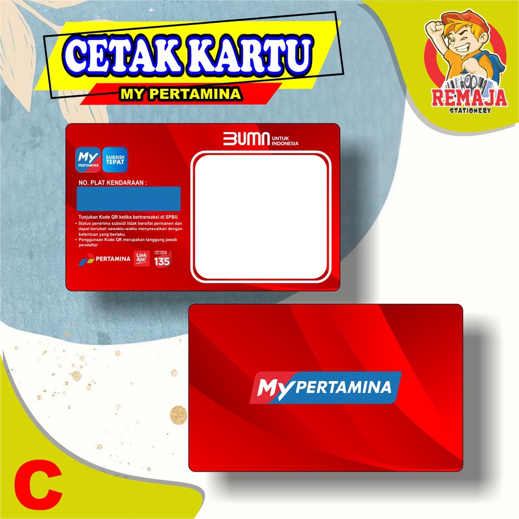 Jual Cetak Kartu My Pertamina 2 SISI Bahan PVC Tebal (BISA CUSTOM DESAIN) | Shopee Indonesia