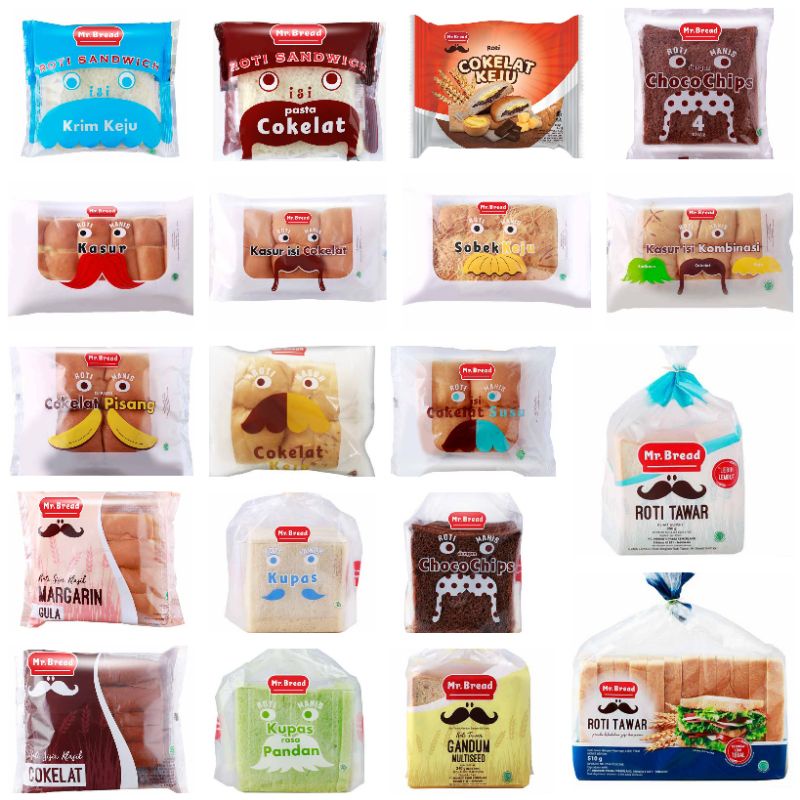 Jual (kirim instant) Mr. Bread aneka roti tawar kupas pandan gandum ...