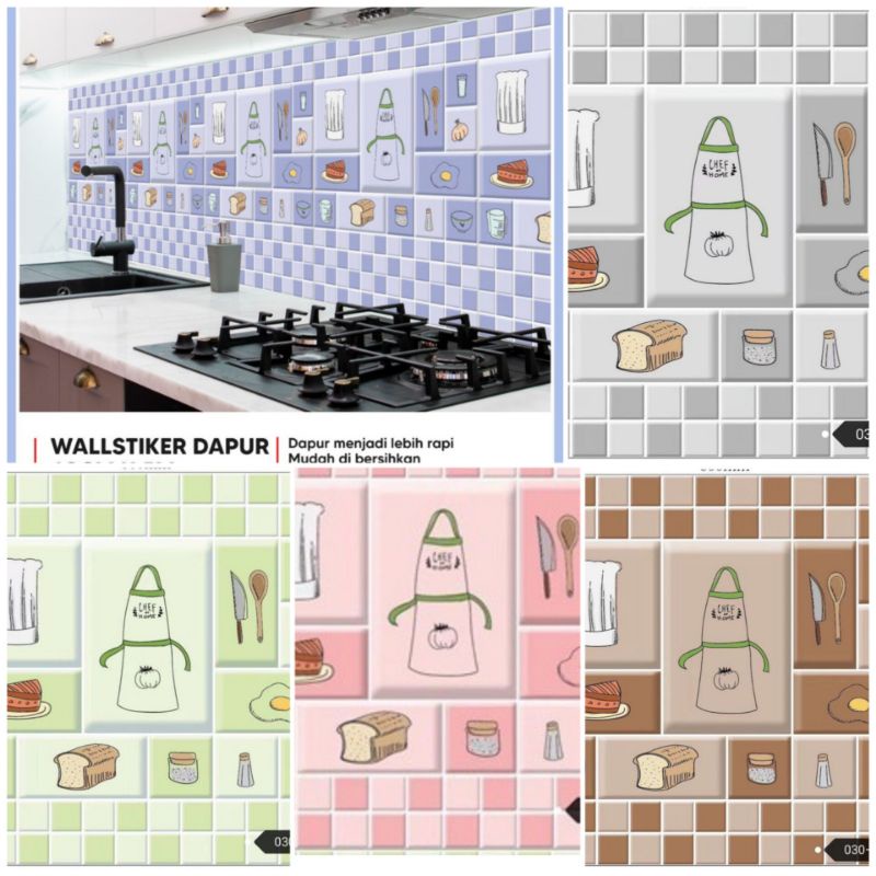 Jual WALLSTICKER DAPUR(KITCHEN SET STICKER) AREA SEKITAR DAPUR TERLARIS ...
