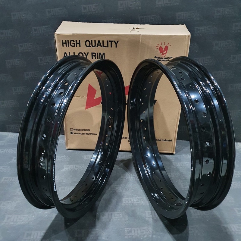 Jual Velg Alloy V Rossi Sprint XD 36H 17 x 300 dan 17 x 350 Hitam Kilat ...