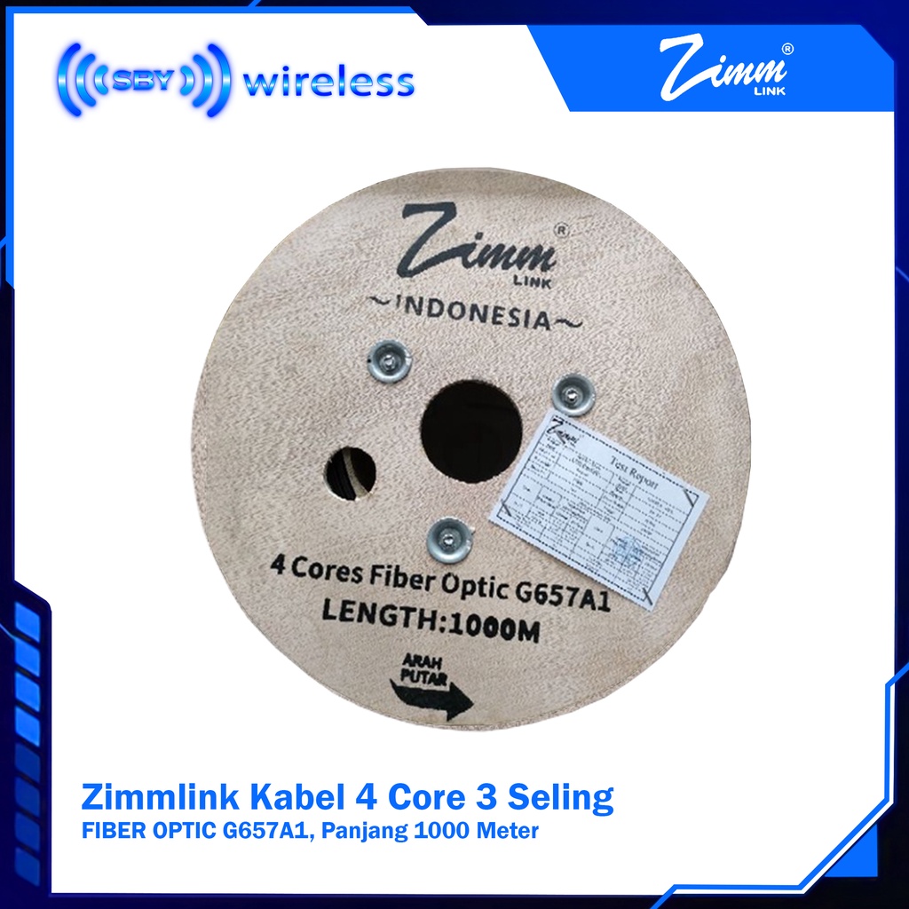 Jual Kabel FTTH ZIMMLINK Dropcore Drop core 4 core 3 seling hasbelan ...