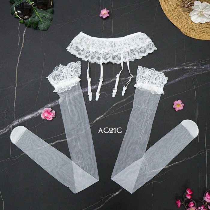 Jual SABUK PAHA + STOCKING SEXY GARTER BELT SEKSI PUTIH AC21C TERMURAH ...