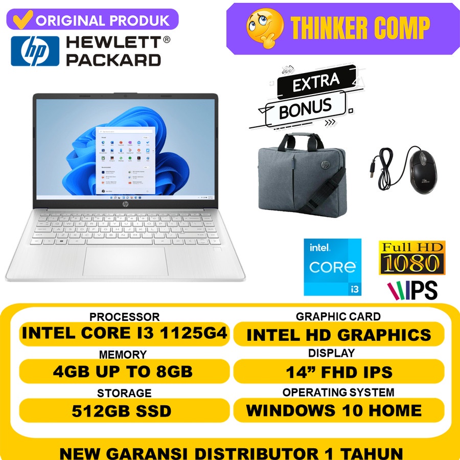 Jual Promo Laptop HP 14S Intel Core i3 1125G4 Gen11 1125G4 Ram 16GB SSD ...