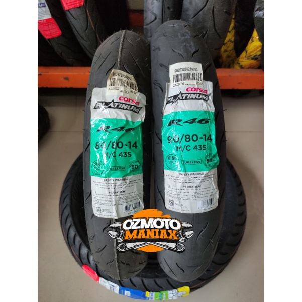 Jual Paket Ban Corsa R46 Size 80/80-14 & 90/80-14 (Soft Compound ...