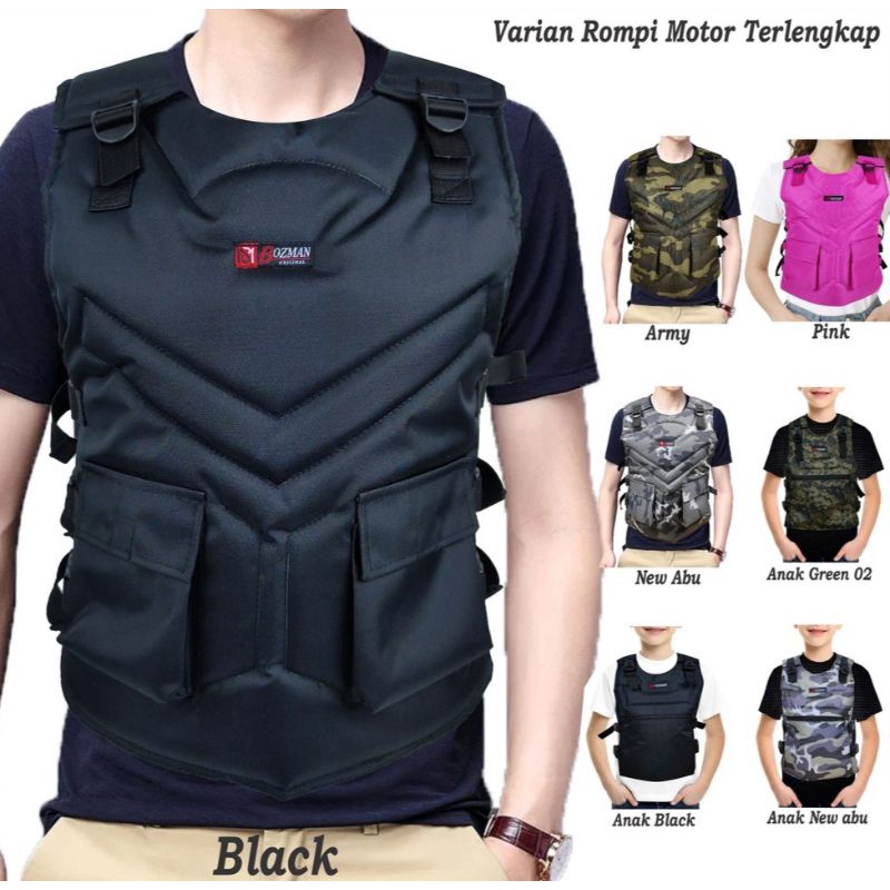 Jual Rompi Motor Dobel Anti Angin Touring Bikers Pelindung Dada ...