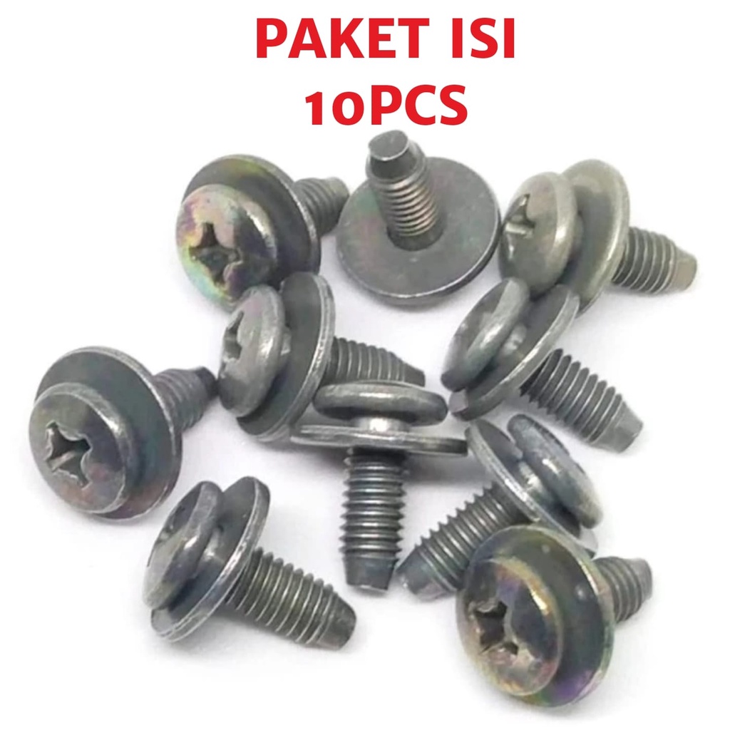 Jual PAKET 10PCS BAUT BODY YAMAHA BAUT COVER BODY MOTOR BAUT PENGENCANG ...