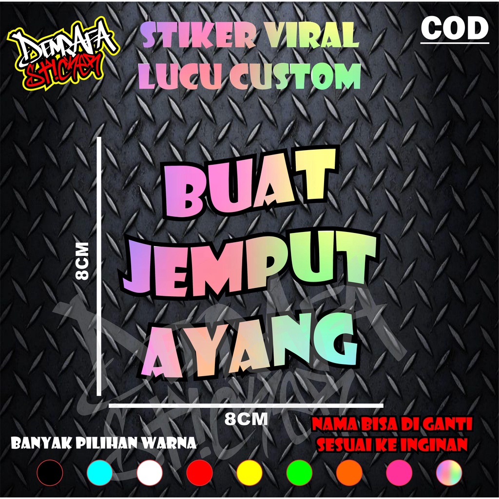 Jual STIKER CUTTING LUCU BUAT JEMPUT AYANG / STICKER MOTOR KEREN DAN ...