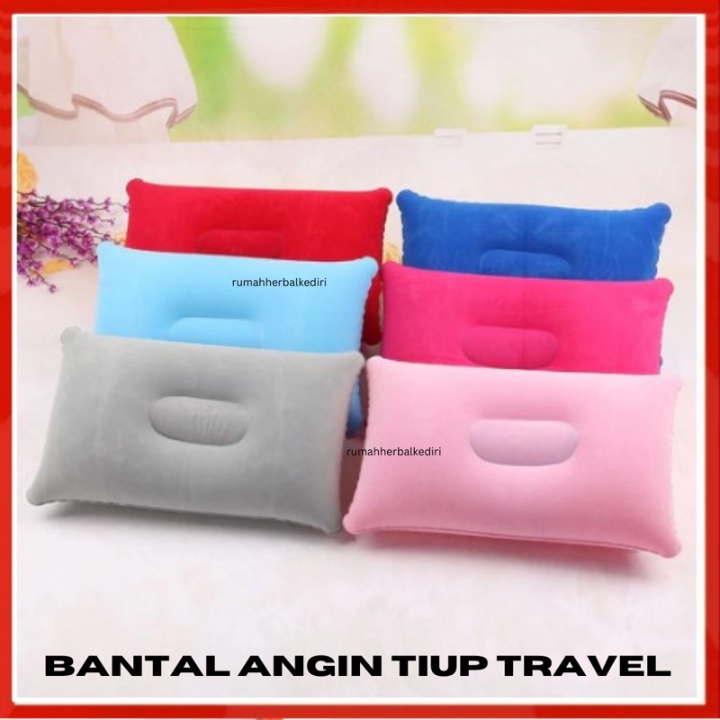 Jual Bantal Angin Tiup Inflatable Travel Pillow Air Udara Ringan ...