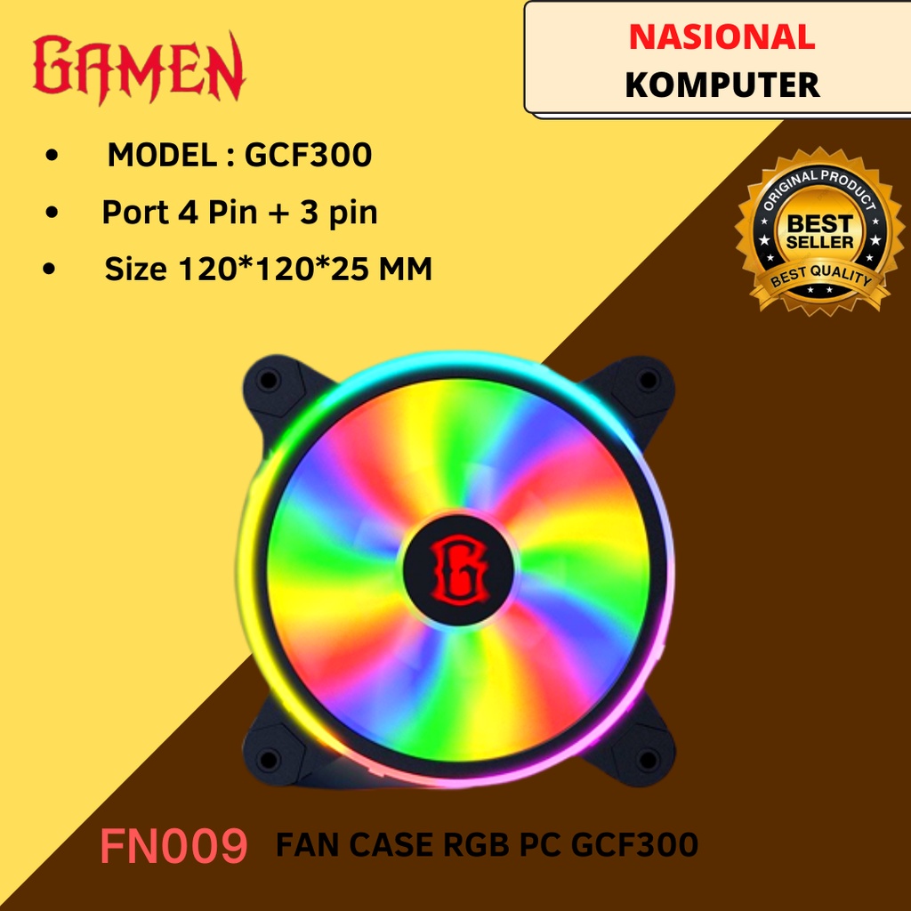 Jual Fan Pc Gaming Gamen GCF300 RGB | Shopee Indonesia