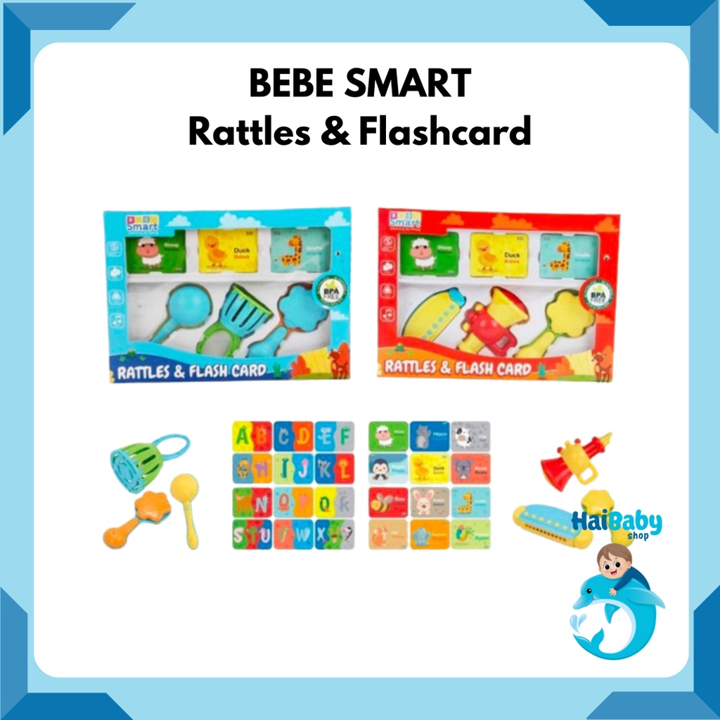 Jual Bebe Smart - Rattle & Flash Card Mainan Anak - BBS903 | Shopee ...