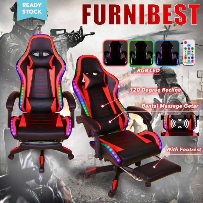 Jual Kursi Kursi Gaming Gaming Chair With Rgb Led | Shopee Indonesia