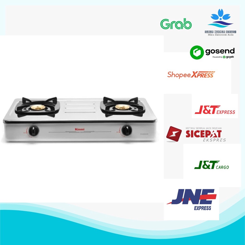 Jual Kompor Gas Rinnai 2 Tungku RI-602E(W) | Shopee Indonesia
