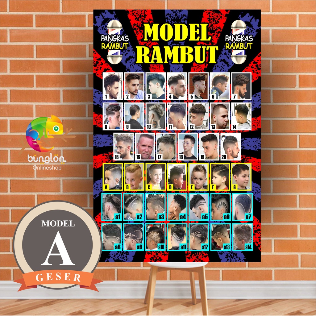 Jual poster model pangkas rambut, gaya rambut | Shopee Indonesia