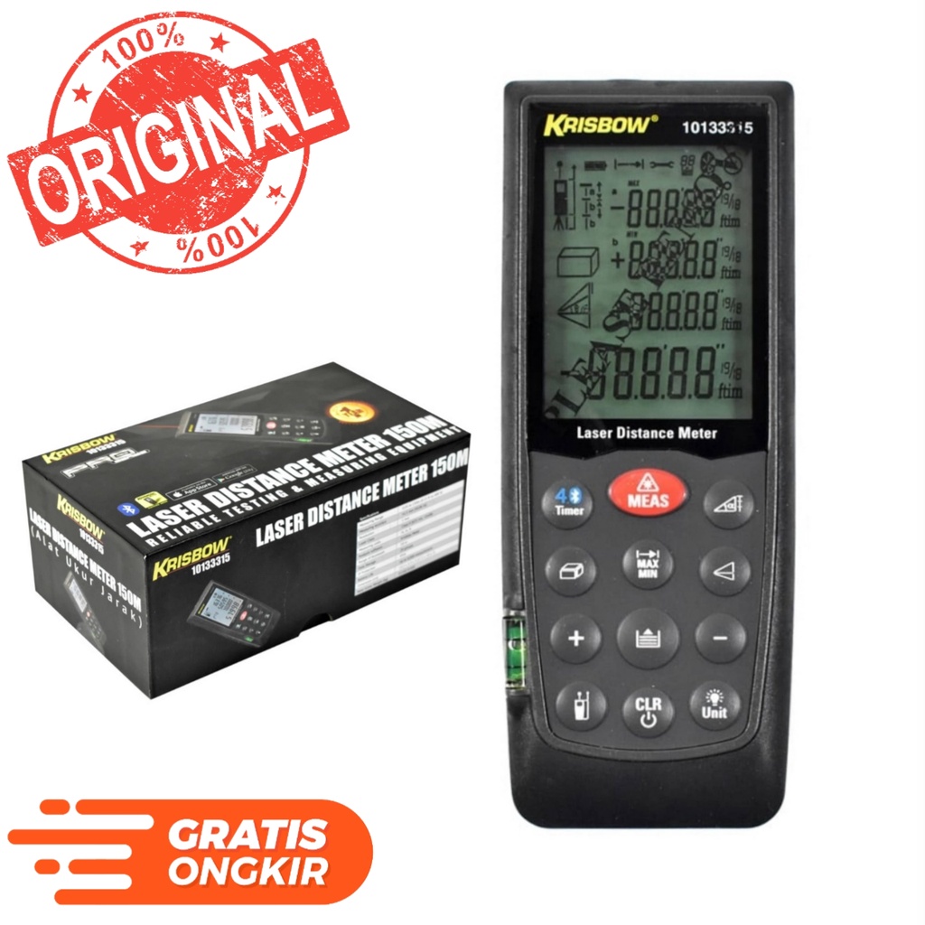 Jual Krisbow Meteran Laser Digital Pro 150 Mtr | Shopee Indonesia