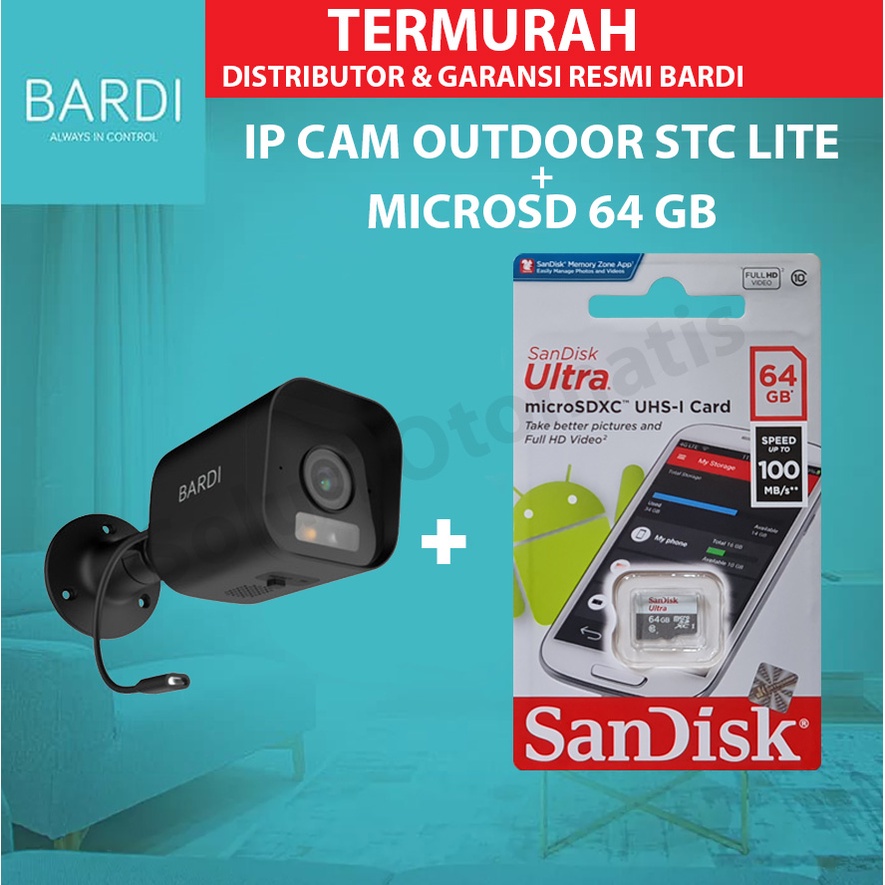 Jual BARDI Smart IP Camera STC Lite CCTV MicroSD 64GB HD Outdoor IP65 ...