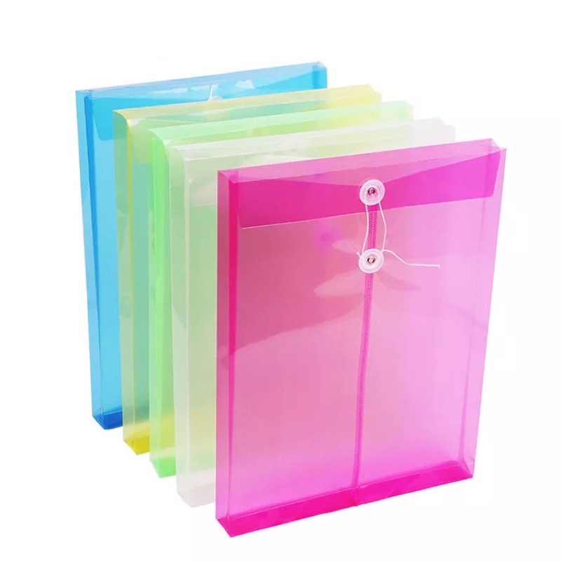 Jual Map plastik tali folio/f4 map transparan F4 map pengisian dokumen ...