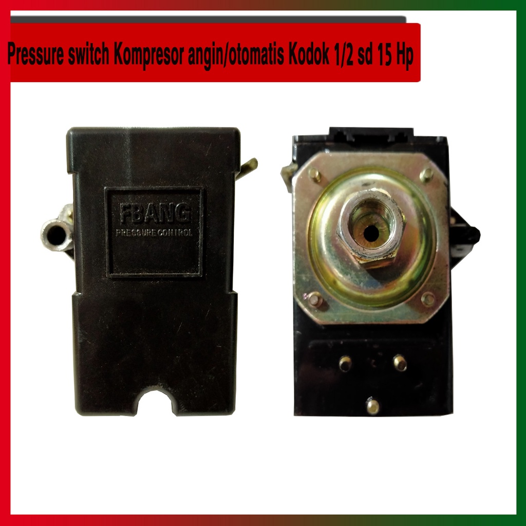 Jual Pressure switch kompresor angin/otomatis 1 way 1/2-15hp | Shopee ...