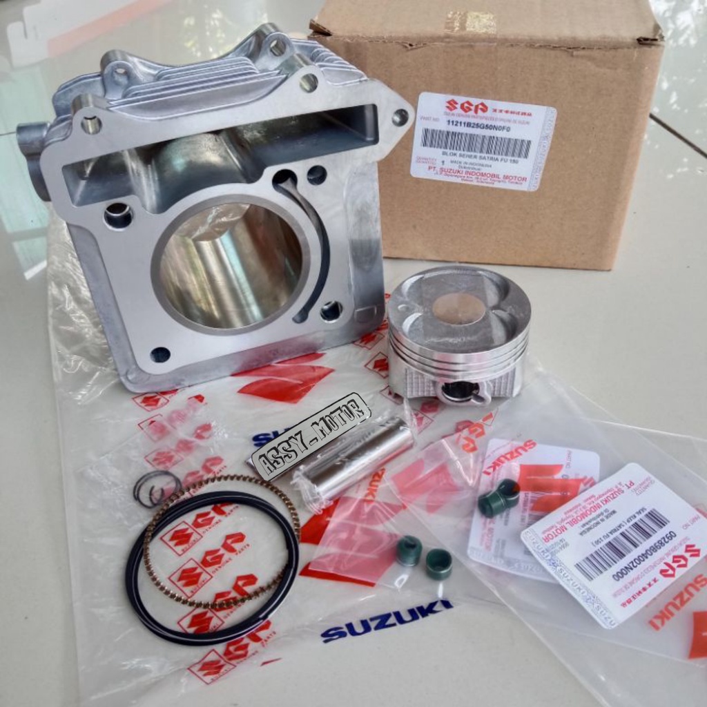 Jual Blok Seher Set Satria Fu 150 Lama, Cylinder Assy Suzuki Sartia Fu 150 Karburator, Plus ...