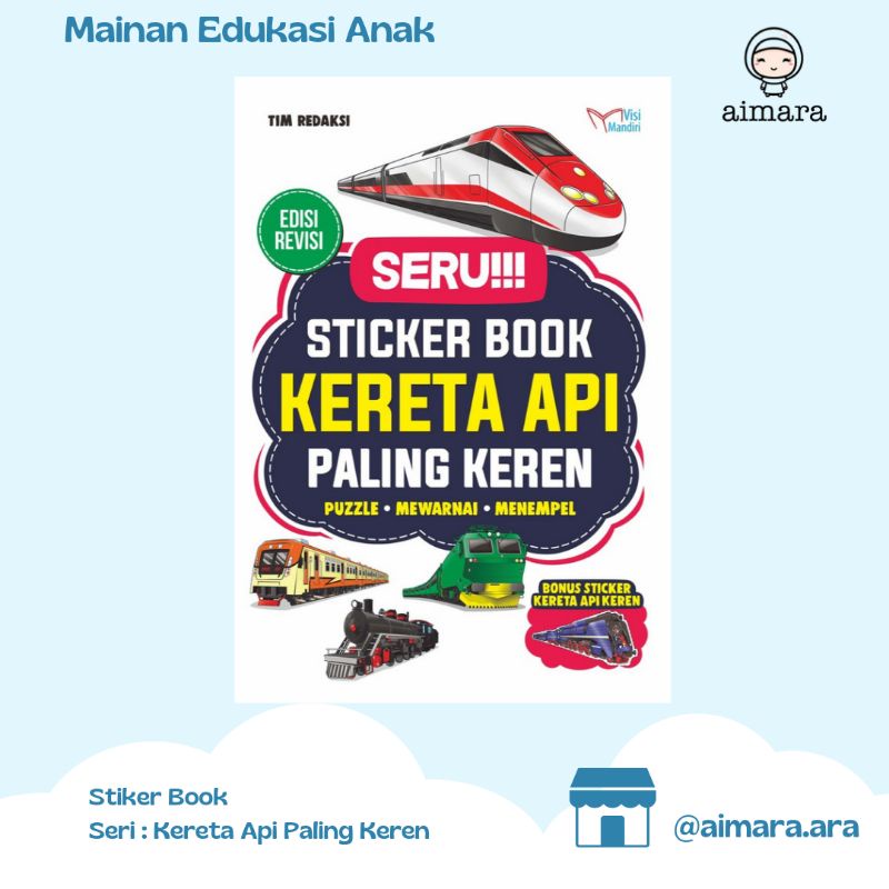 Jual Buku Anak-Stiker Book-Seru!!!! Stiker Book kereta Api Paling Keren ...
