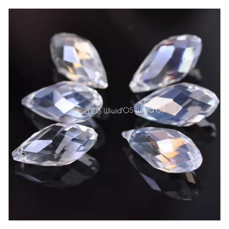 Jual (12 biji ) MANIK KRISTAL CEKO WATERDROP 6x12 mm | Shopee Indonesia