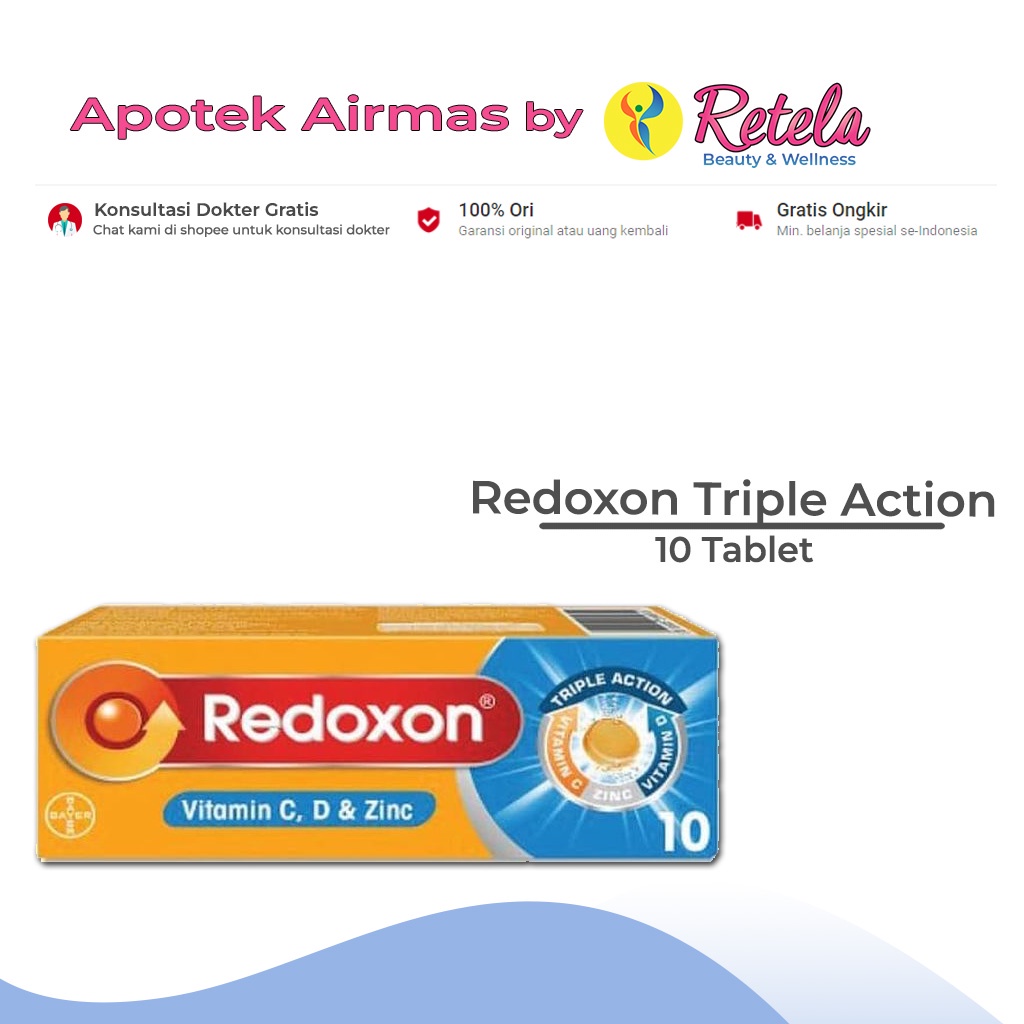 Jual REDOXON TRIPLE ACTION 10 TABLET | Shopee Indonesia