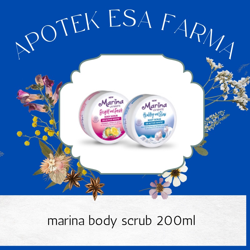 Jual Marina UV White Healthy & Glow Body Scrub | Marina UV White Bright ...