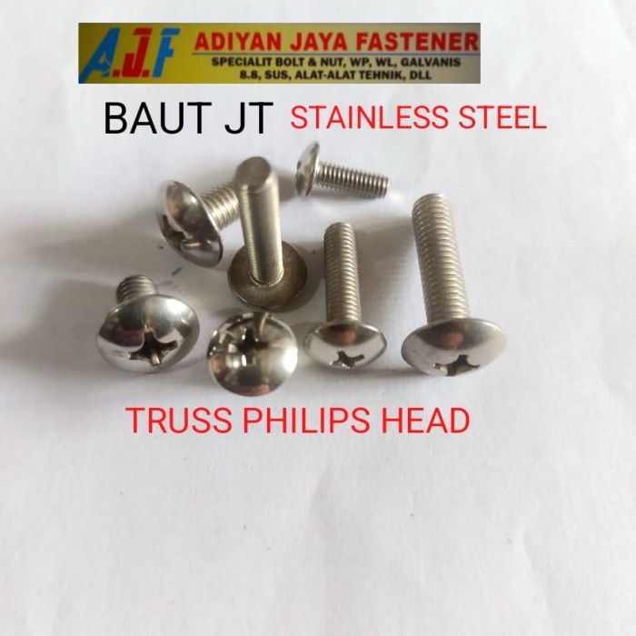Jual Baut JT /TRUSS PHILIPS HEAD SS 304 4x12 p.0,7 | Shopee Indonesia