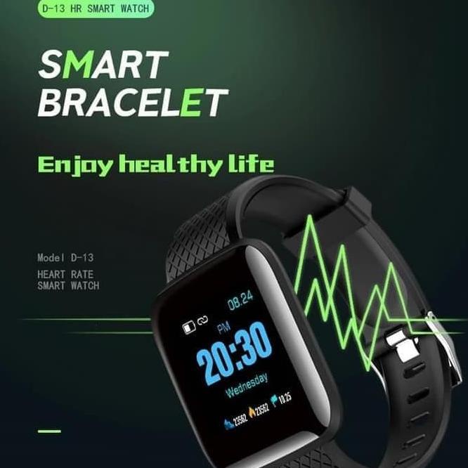 Jual Jam Pintar Smart Watch D13 Bracelet 116 Plus Hr Blood Pressure ...