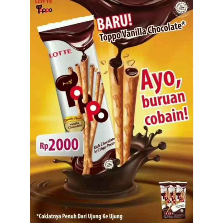 Jual Toppo Lotte Vanilla Chocolate | Isi 12 Pcs | Shopee Indonesia