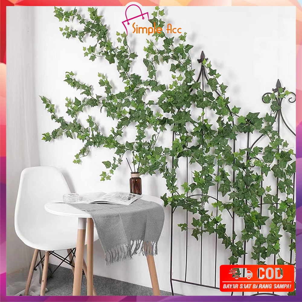 Jual DO-C743 Daun Rambat Plastik Daun Maple Hias Tanaman Artificial ...