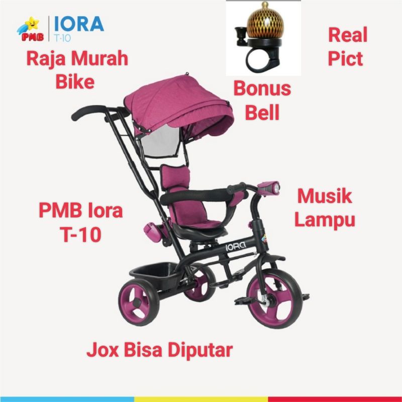 Jual Sepeda Anak Roda Tiga Pmb Iora T-10 Sepeda Stroller Roda Tiga Iora Pmb T10 Roda Tiga Anak ...