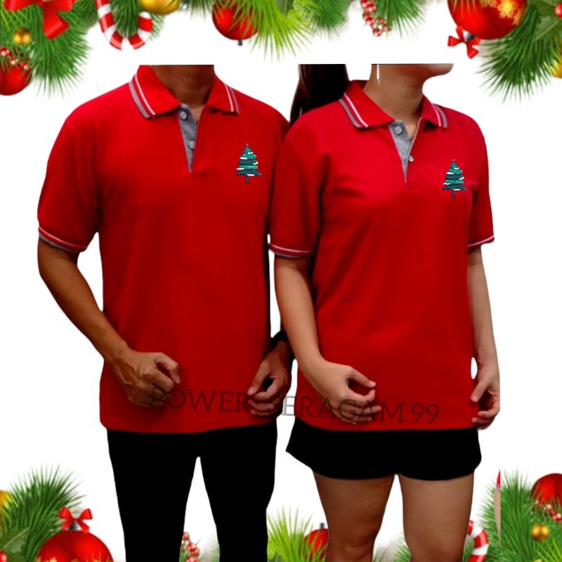 Jual KAOS KERAH NATAL DEWASA S M L XL XXL / SERAGAM NATAL KELUARGA ...