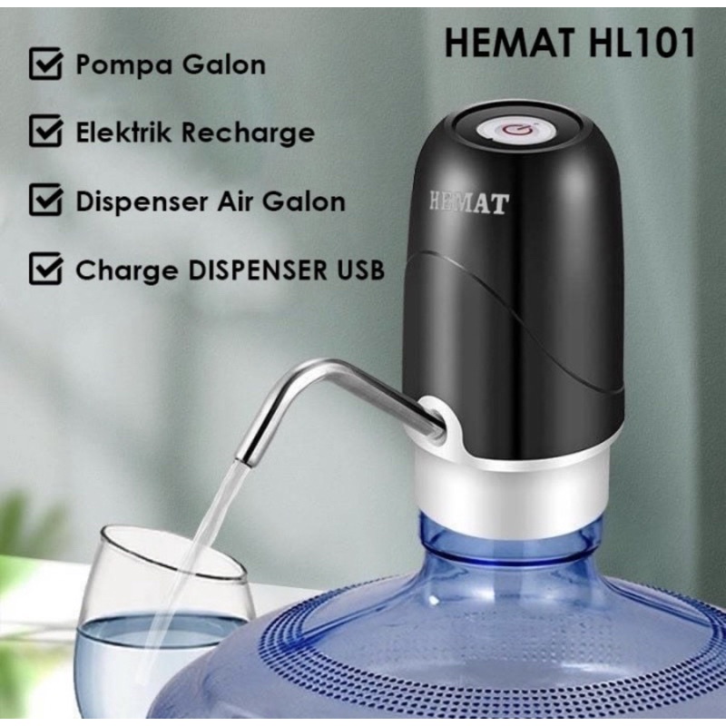 Jual Pompa galon elektrik Usb Cas Charge pompa listrik pompa otomatis ...