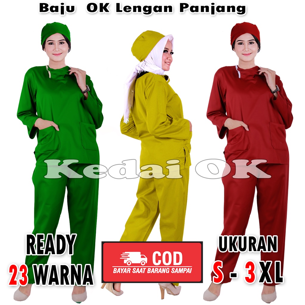 Jual SERAGAM JAGA MEDIS / BAJU OK / BAJU PERAWAT / BAJU BIDAN / MODEL ...