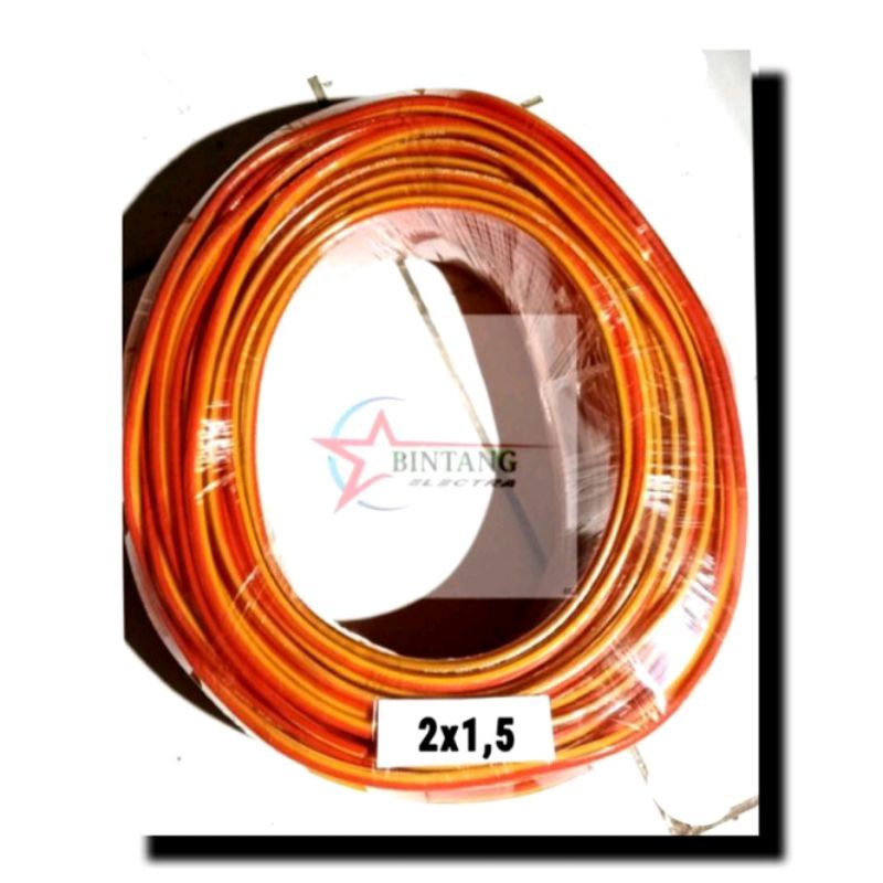 Jual Kabel Bulat transparan selang serabut ( 1 meter) 2x0,75, 2x1,5 ...