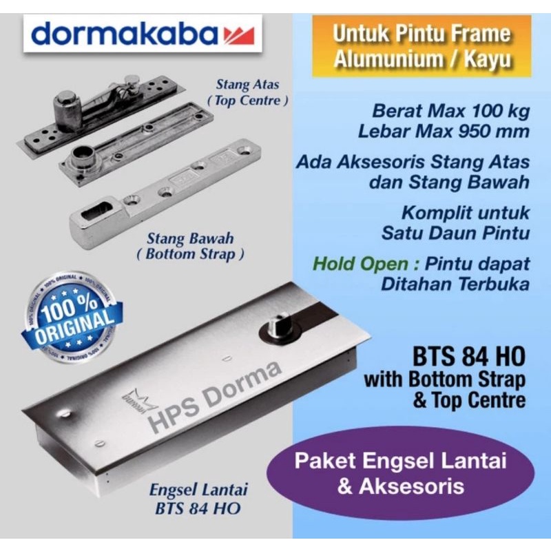 Jual floor hinge dorma bts 84 hold open set / dormakaba bts 84 ho set | Shopee Indonesia