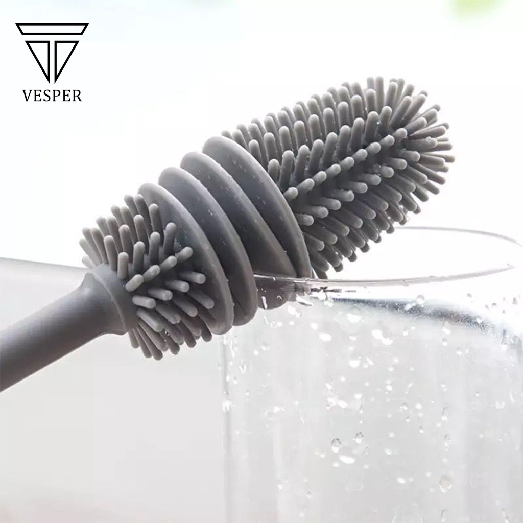 Jual cleaning brush silicone long handle / sikat pembersih cuci botol ...