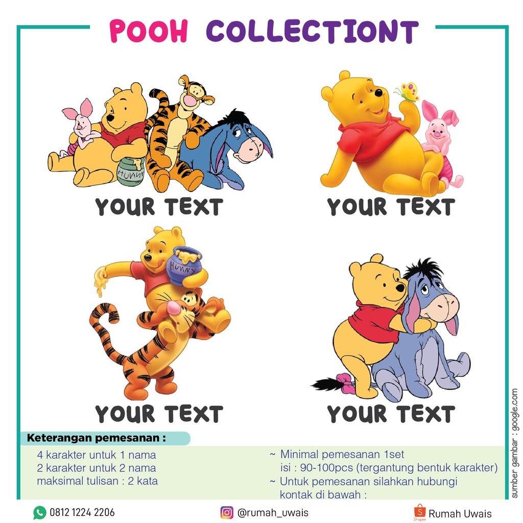 Jual STICKER WATERPROOF / LABEL BAJU / INISIAL NAMA / SABLON KAOS MURAH ...