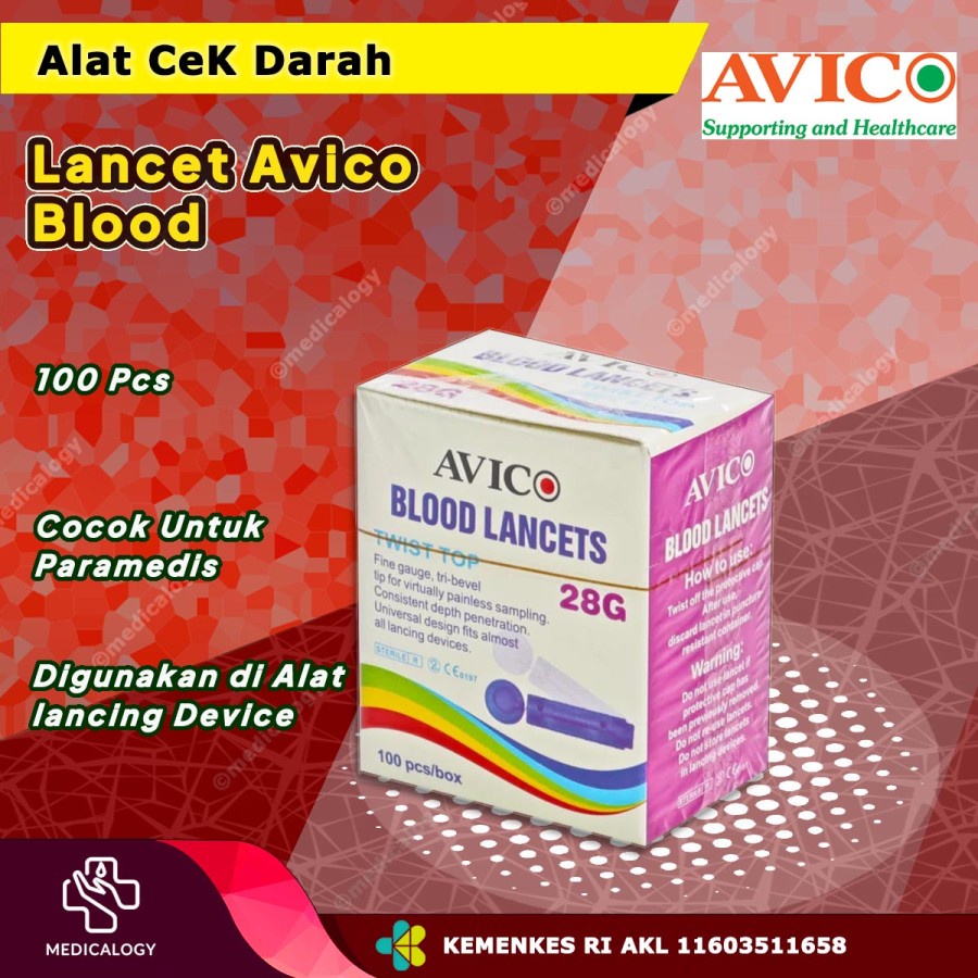 Jual Avico Jarum Lancet Easy Touch Nesco GlucoDr Easytouch Gluco Dr 28G ...