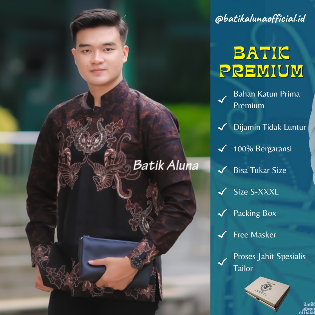 Jual Koko Batik Pria Lengan Panjang Baju Koko Pria Lengan Panjang Baju ...