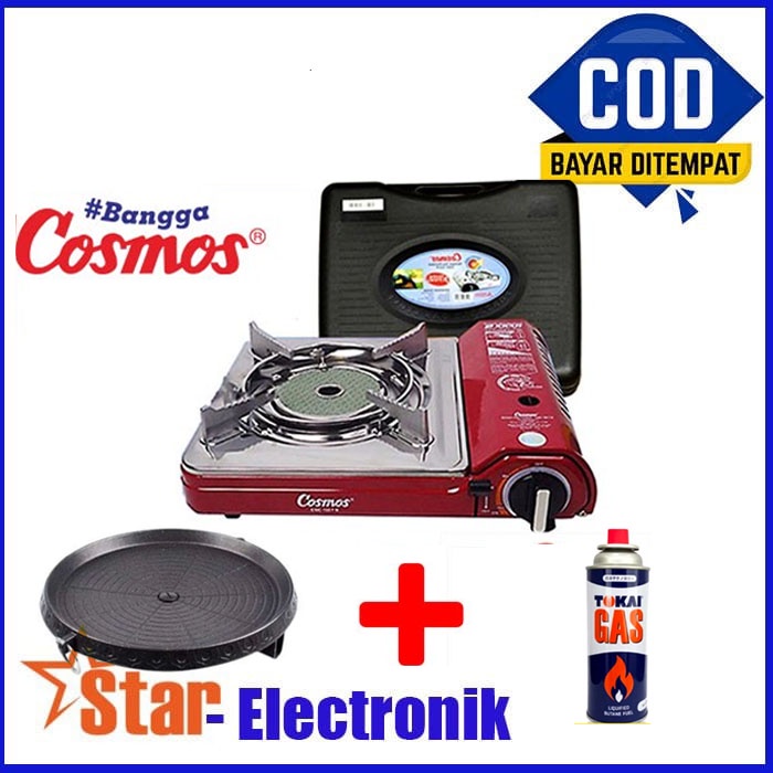 Jual PAKET Barbeque/BBQ Set Kompor Portable COSMOS 123 PN+Bulgogi Bulat ...