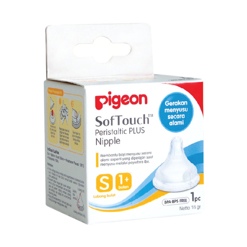Jual Pigeon SofTouch Peristaltic plus Nipple isi 1pcs | Shopee Indonesia
