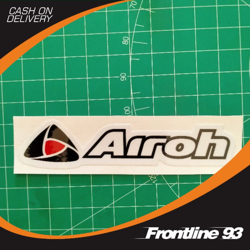 Jual Sticker Print n Cut AIROH laminasi glossy stiker racing mobil ...