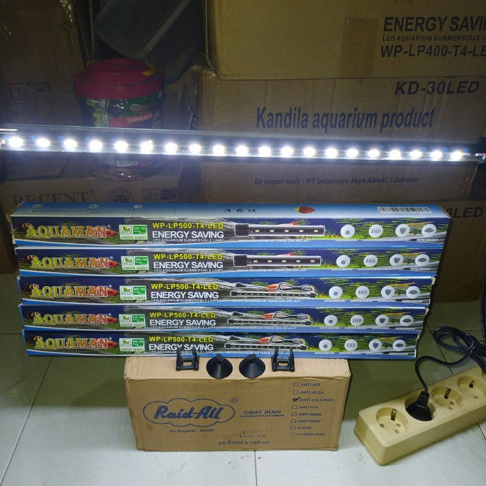 Jual Lampu LED Celup Aquarium Aquascape Kolam Aquaman Putih Polos ...